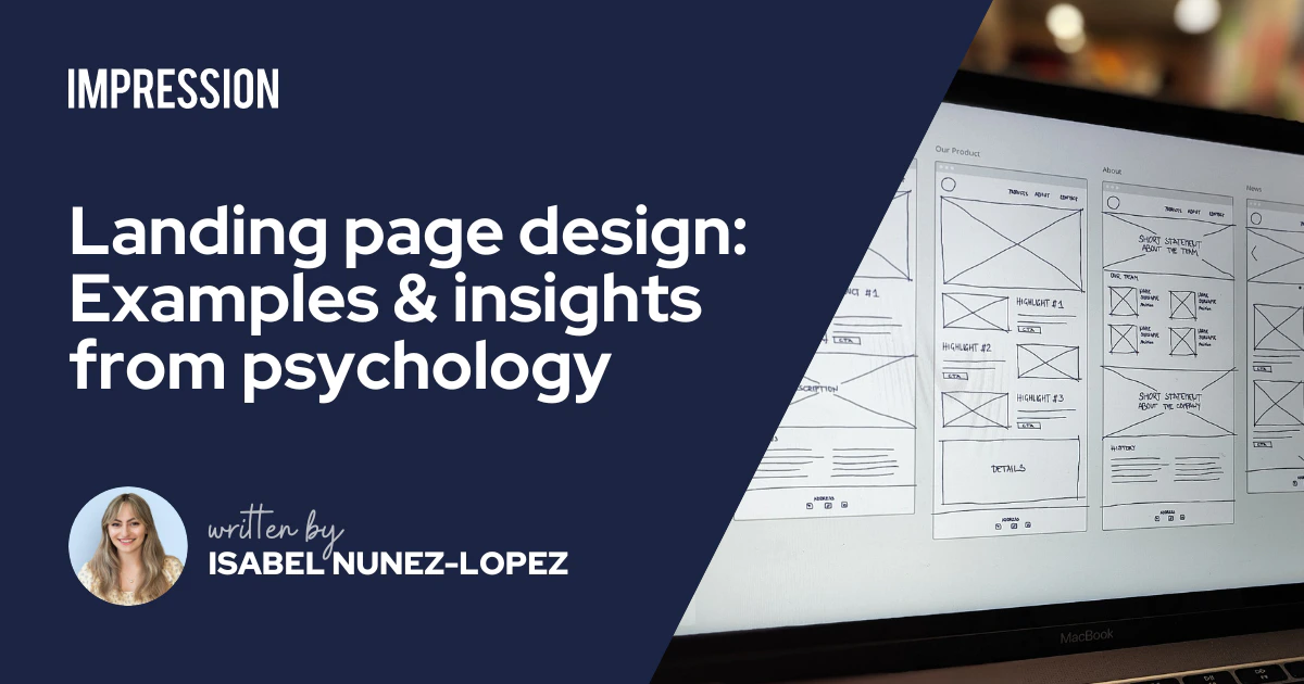 Landing page design: Examples & insights from psychology | Impression