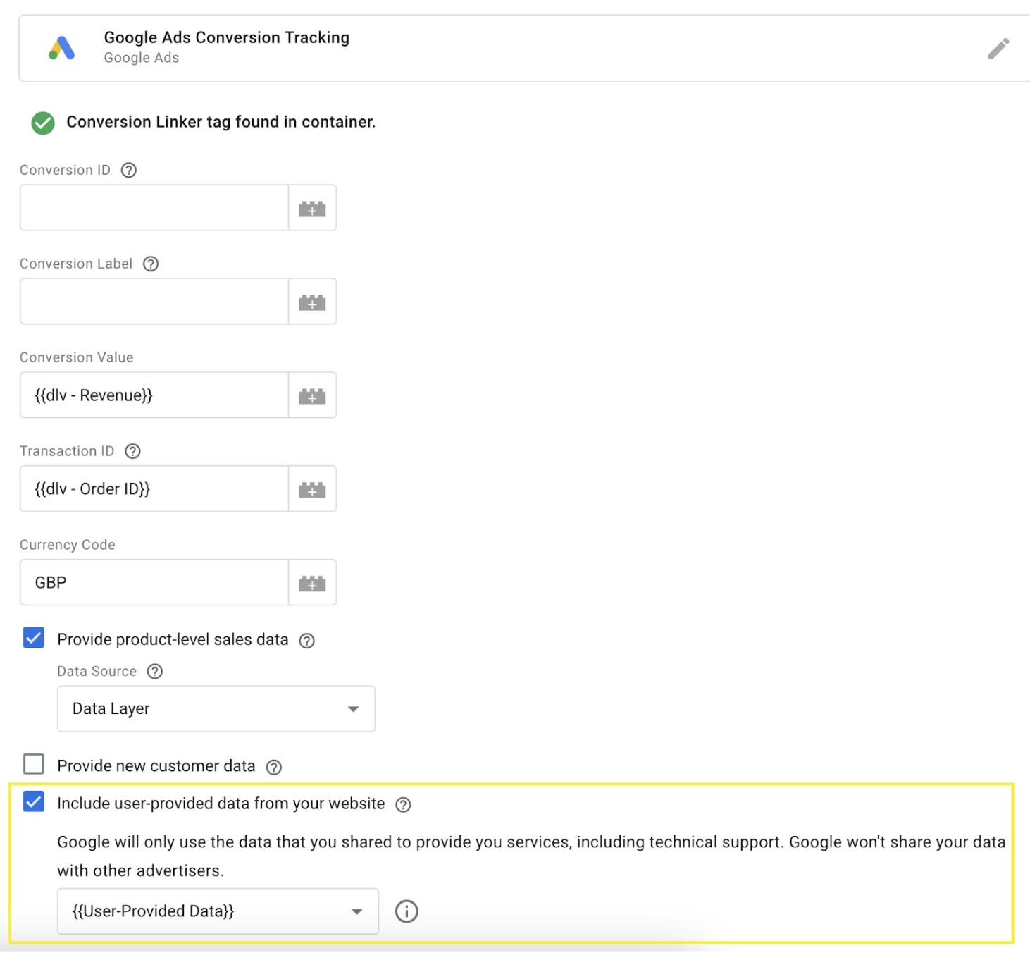 Improve conversion accuracy with Enhanced Conversions - Impression