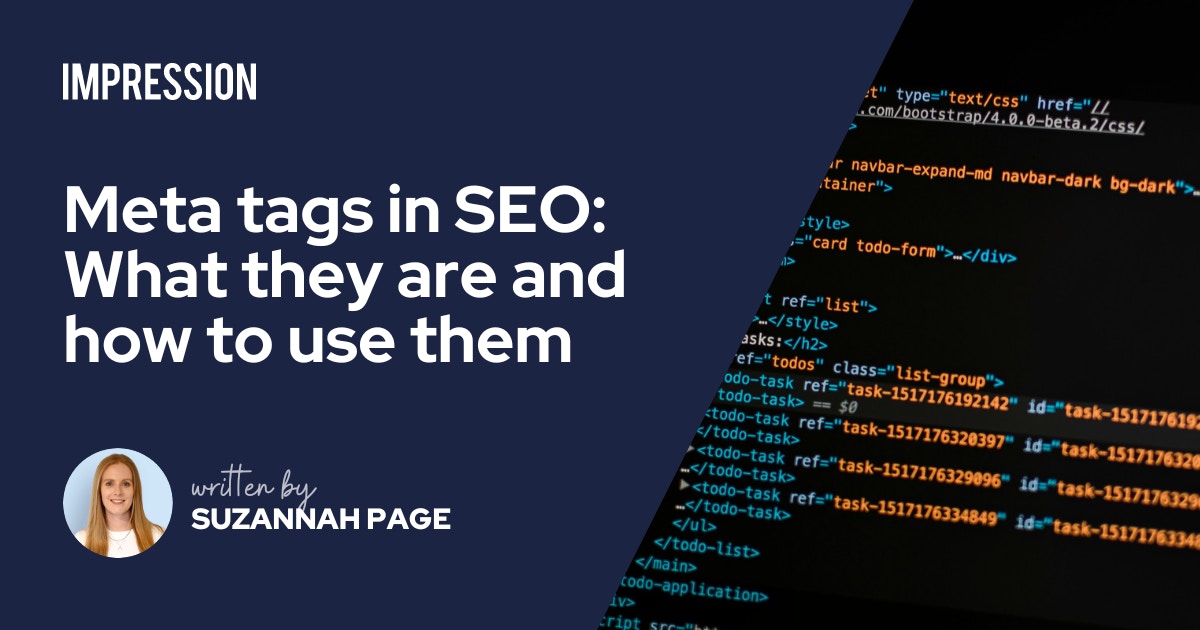 Meta tags in SEO: What they are and how to use them - Impression